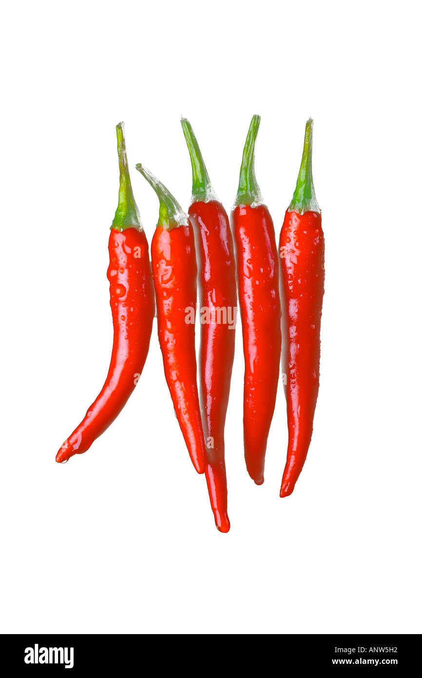 Red pepper chillis hot Cut Out Stock Images & Pictures - Alamy