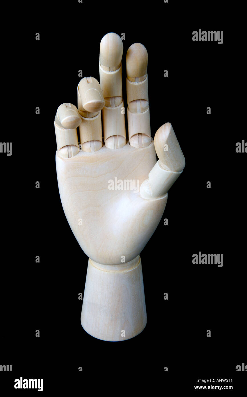 A wooden artists modelling hand Stock Photo - Alamy
