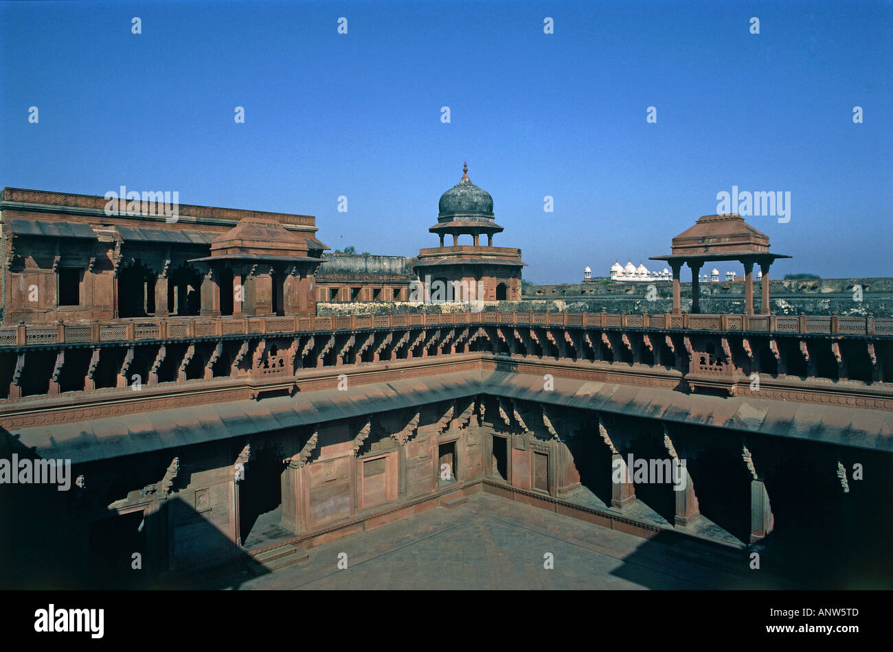 courtyard of red fort city of agra state of uttar pradesh india Stock ...