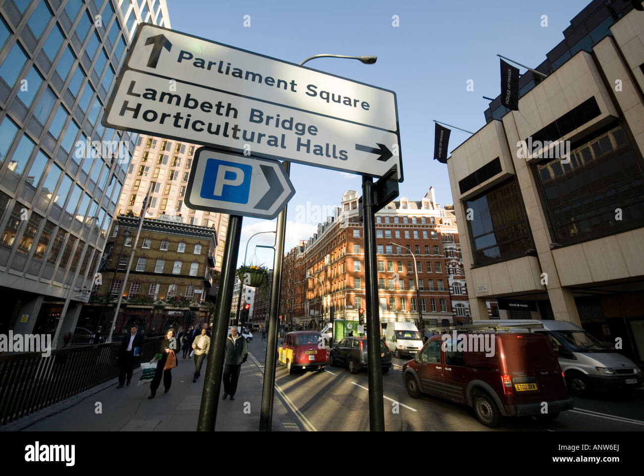 parliament square,lambeth bridge,horticultural hall,parking sign London ...