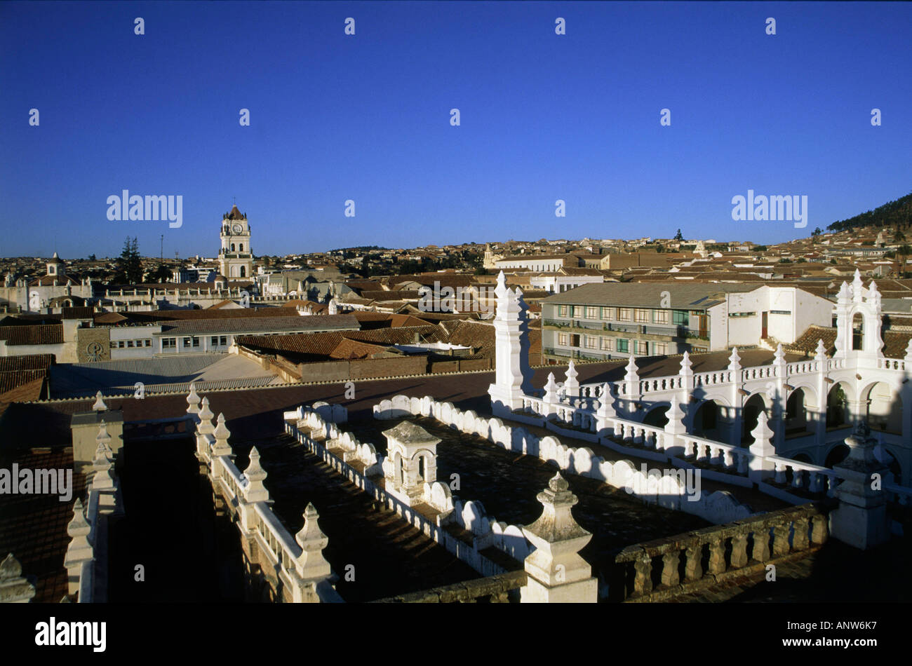 view over roofs city of sucre department of chuquisaca bolivia Stock ...