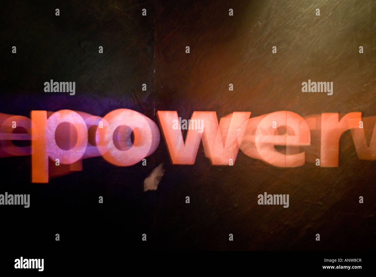 Power word in a black background London Stock Photo - Alamy