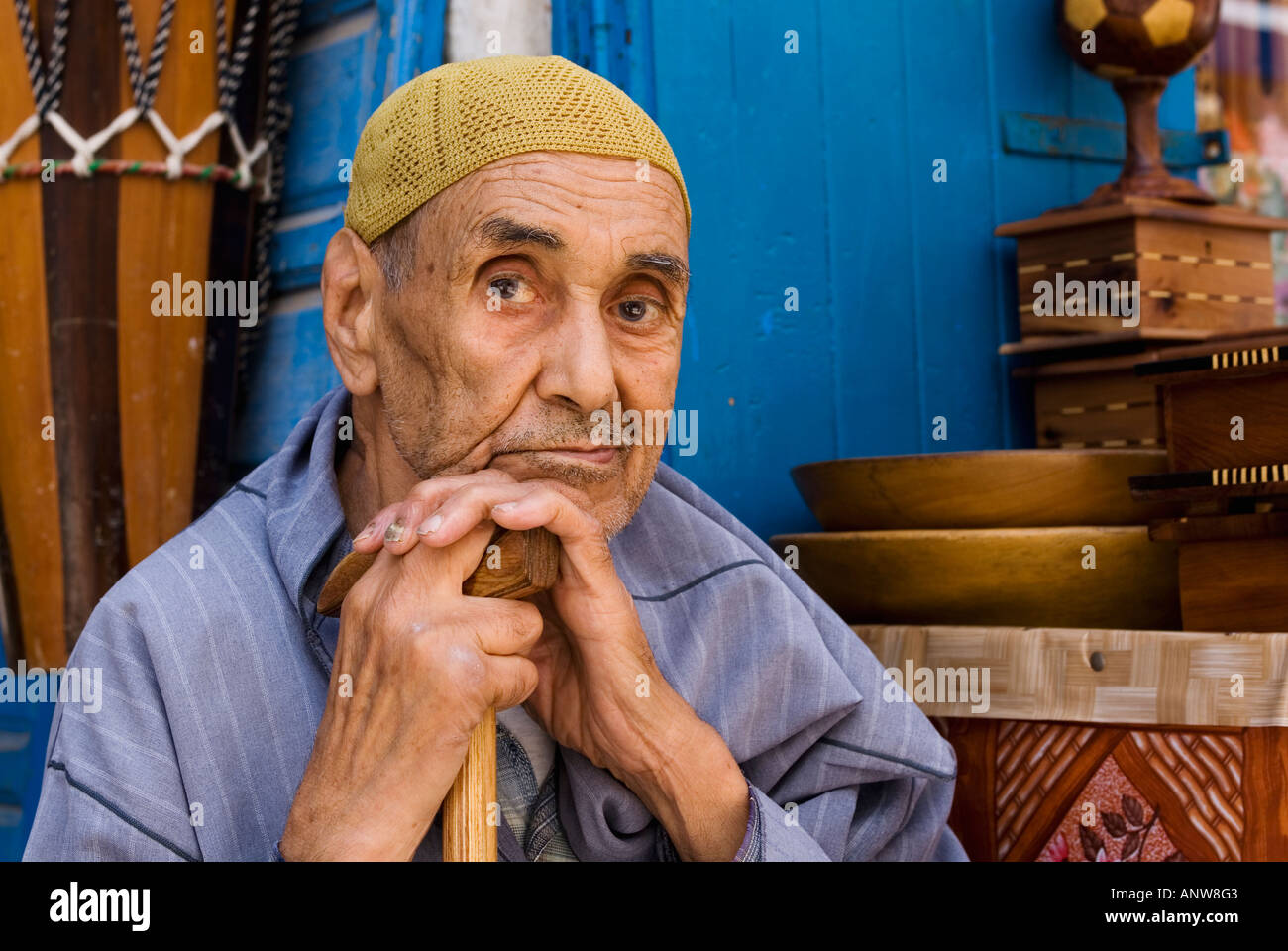 Morocco, Essaouira, Old man Stock Photo - Alamy