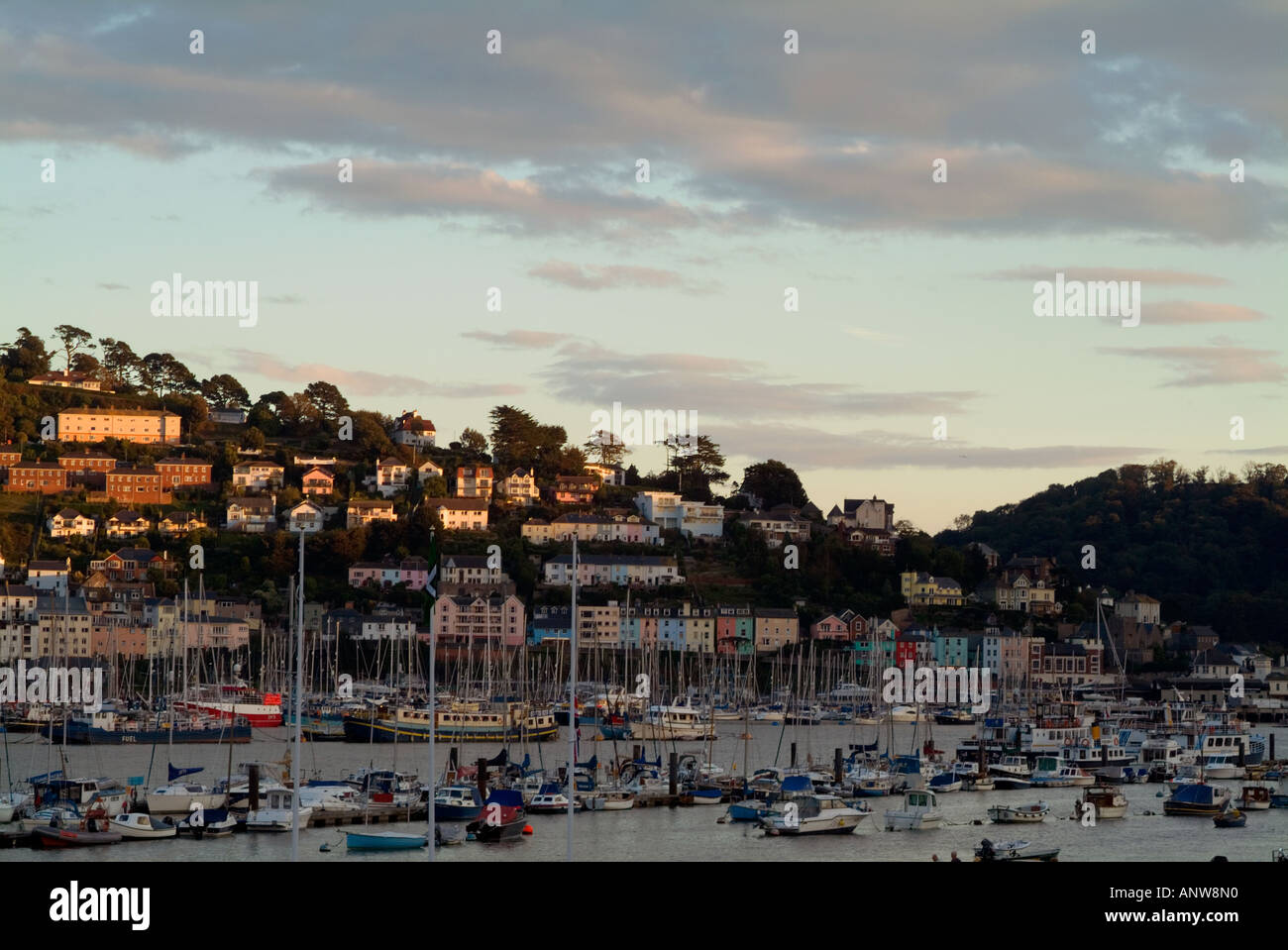 Evening light over Dartmouth harbour Devon England UK Stock Photo - Alamy