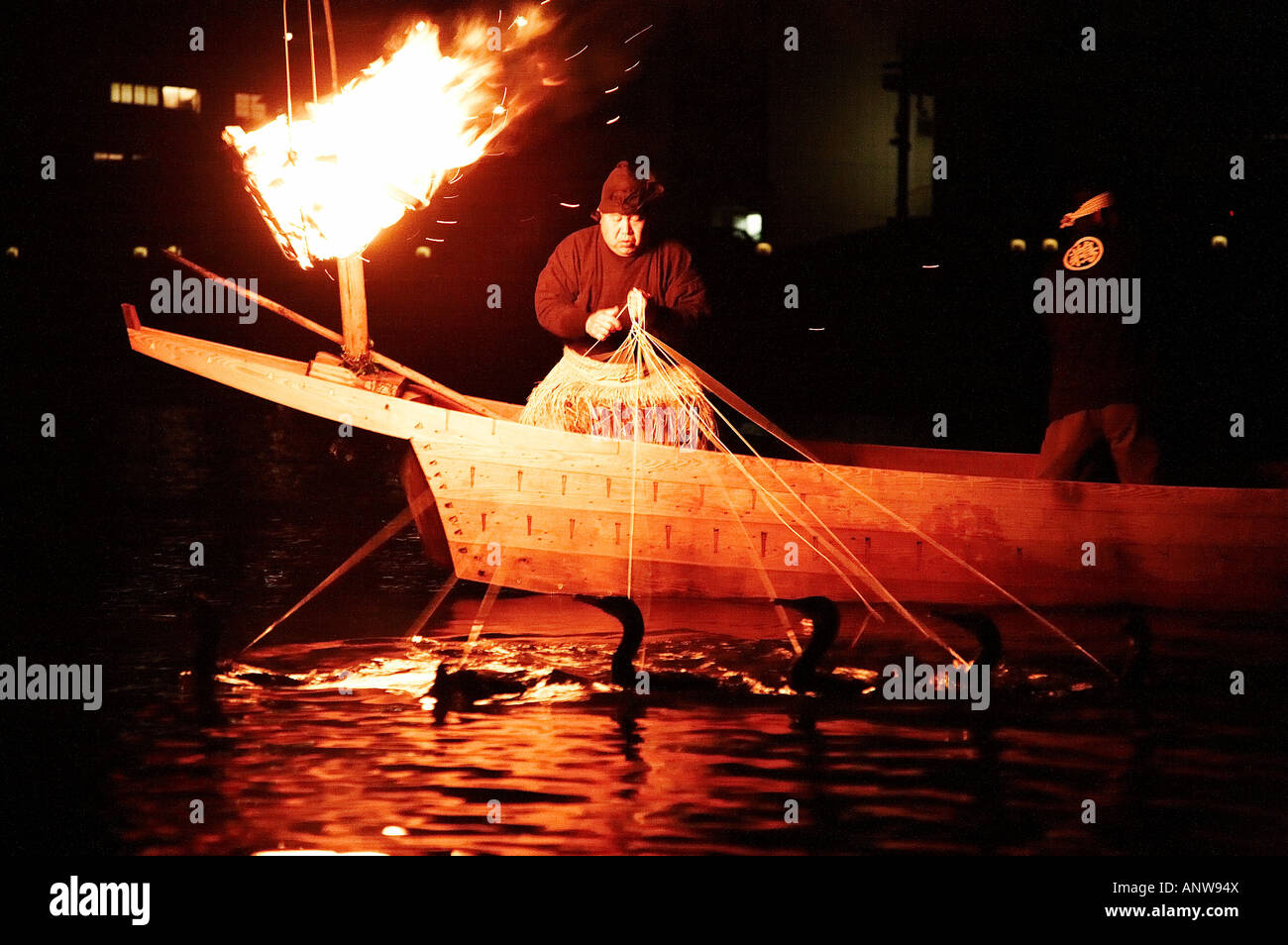 Ukai Cormorant fishing in Gifu, Japan Stock Photo - Alamy