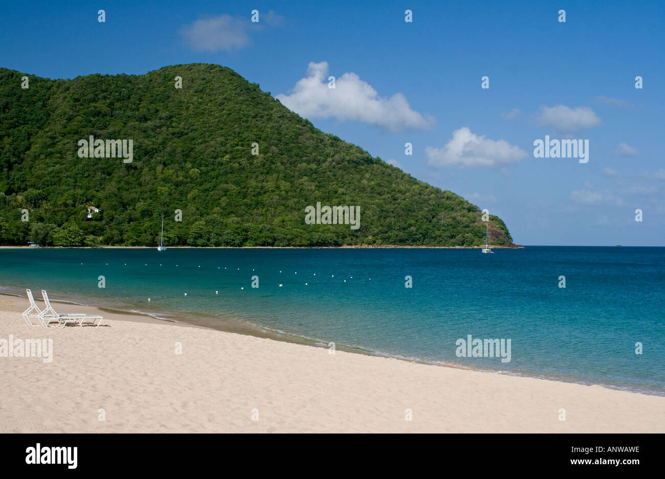 St Lucia Rodney Bay Beach caribbean Stock Photo - Alamy