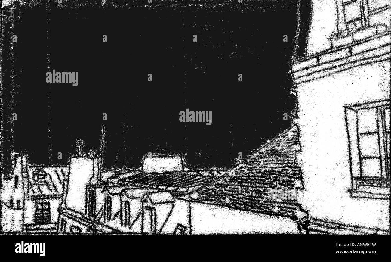 Drawing of city hi-res stock photography and images - Alamy