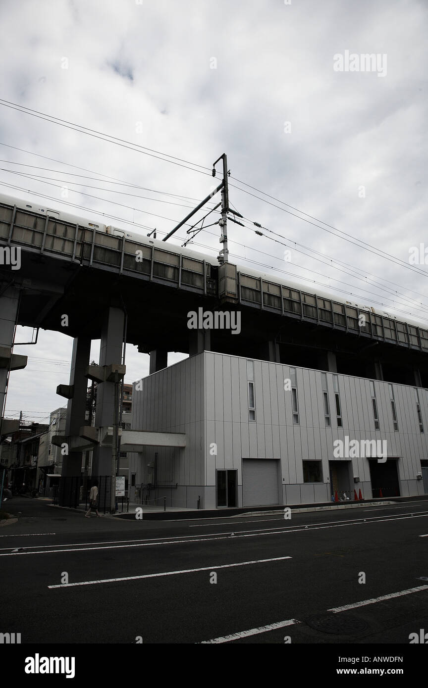 Shinkansen bridge in Kyoto, Japan Stock Photo - Alamy