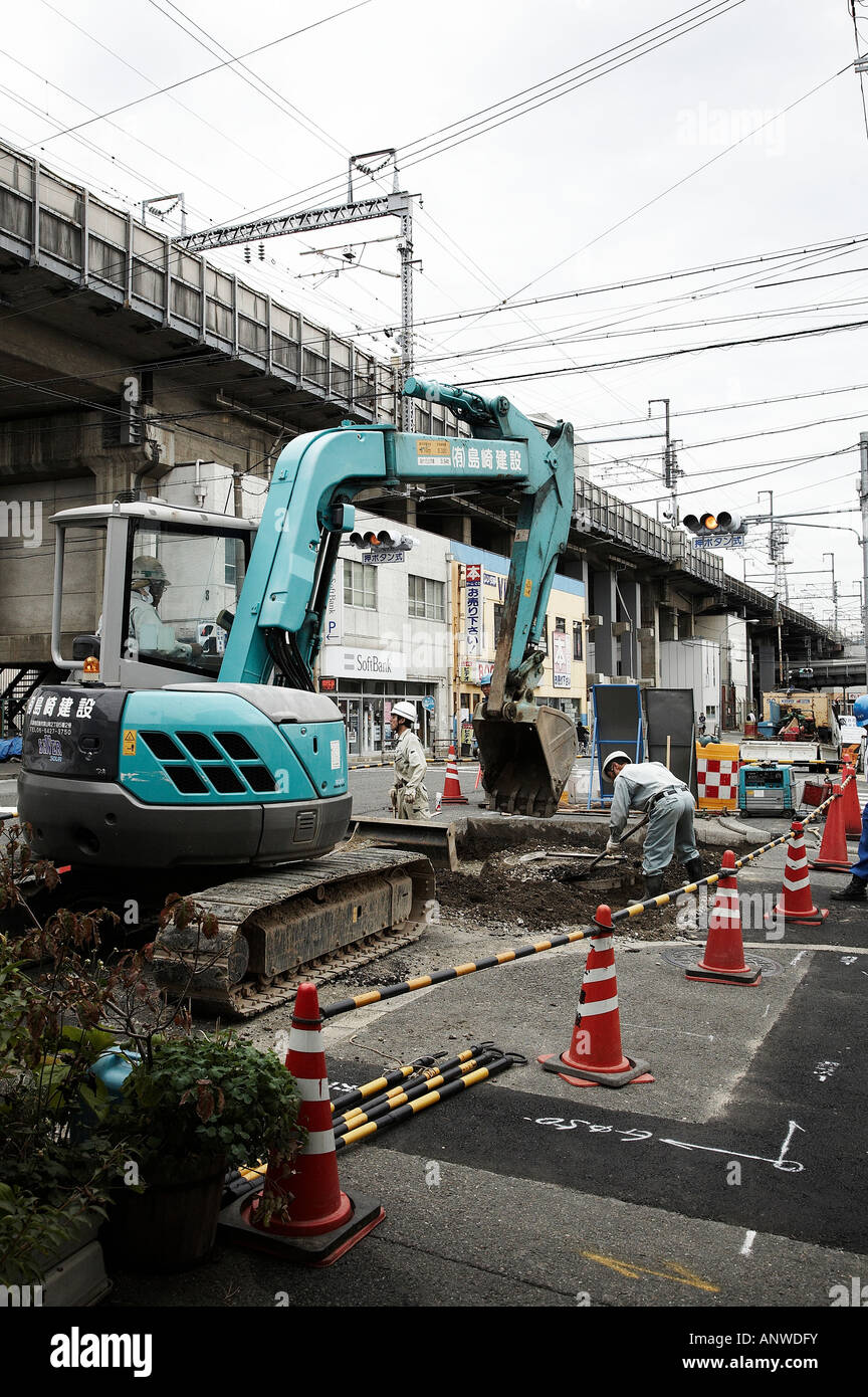 Kyoto road works Stock Photo - Alamy
