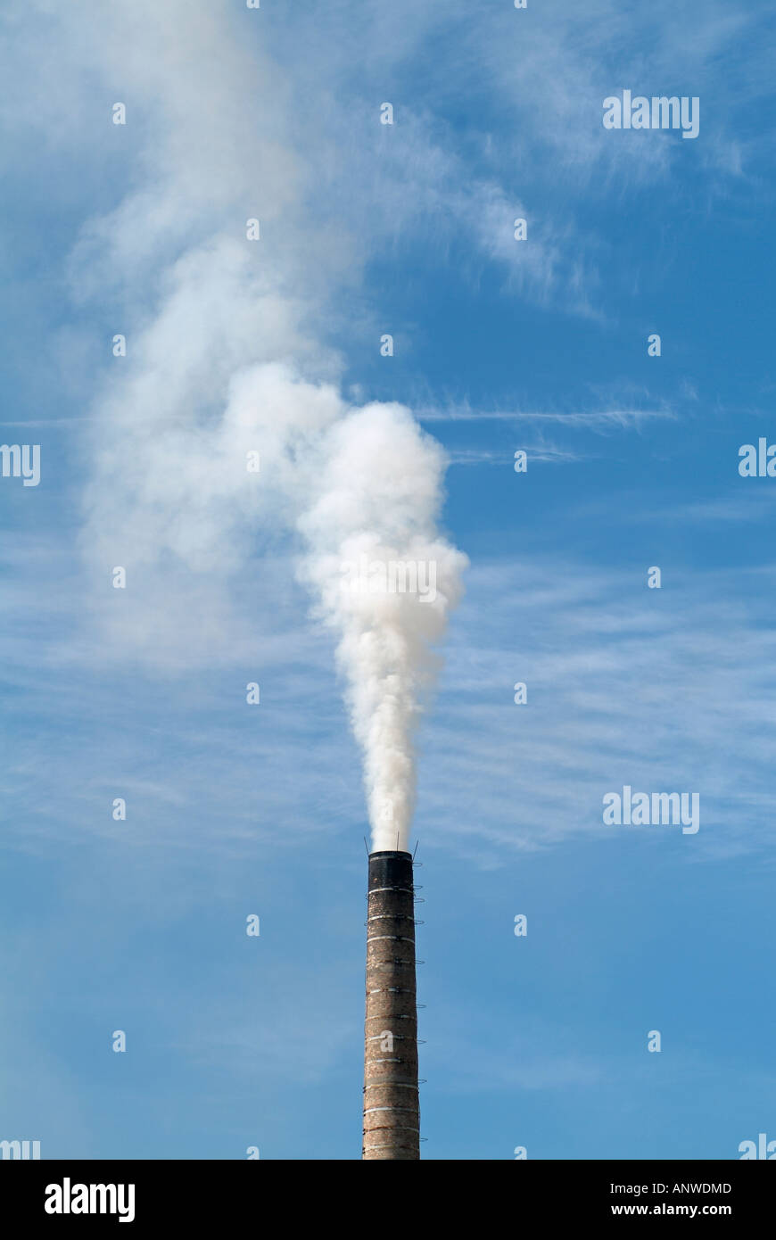 Smoke Stack of a Industrial Plant Pumping Smog Into the Atmosphere ...