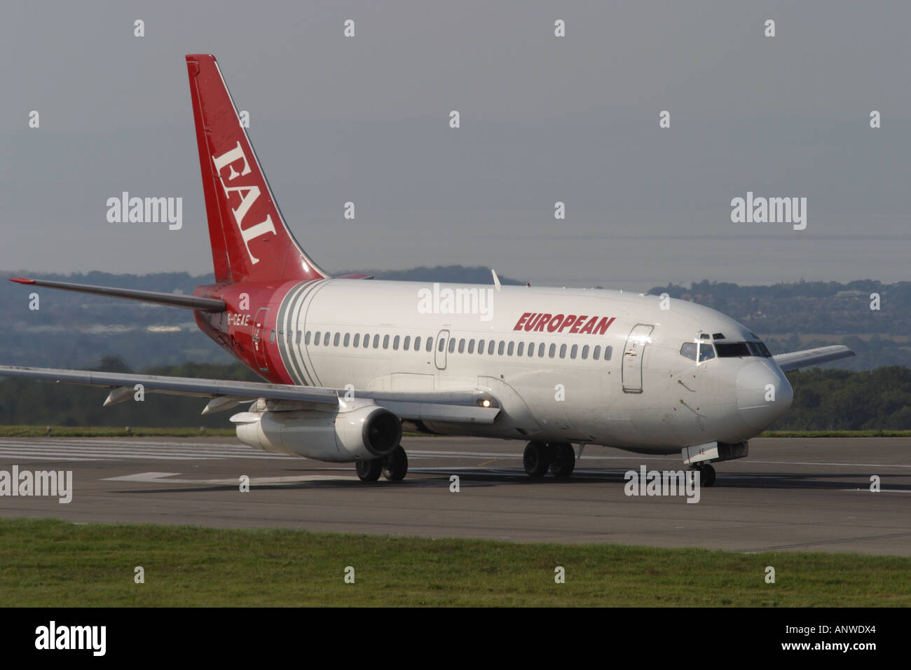 European Airlines Boeing 737 UK charter airline Stock Photo - Alamy