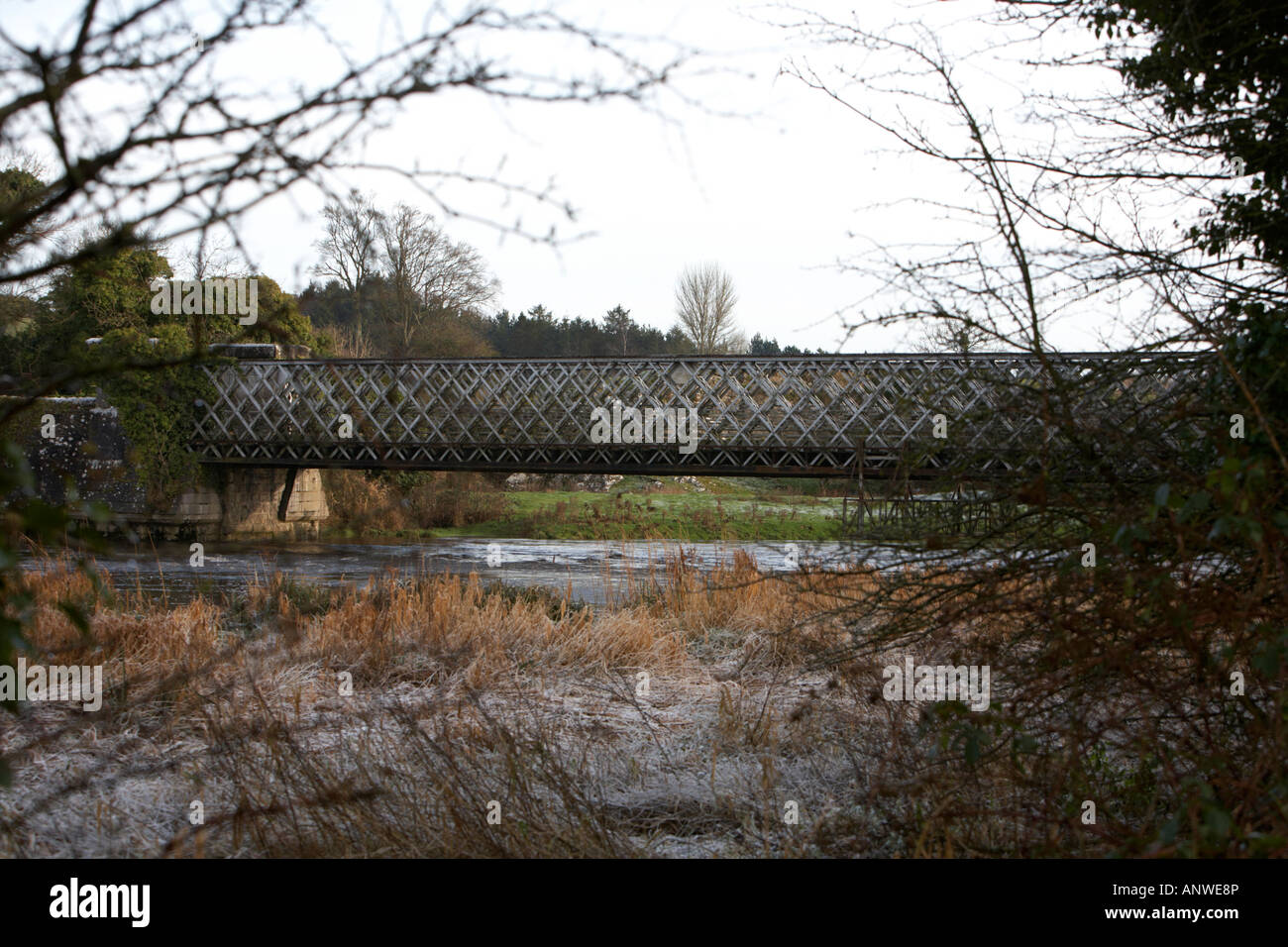 18th century obelisk bridge over the river boyne at rosnaree near ...