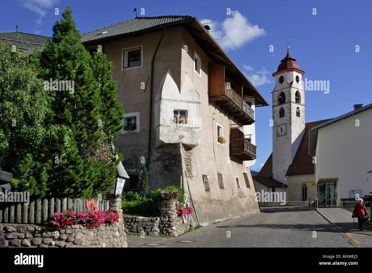 Old house and the church inaugurated to the saints of Ulrich and ...
