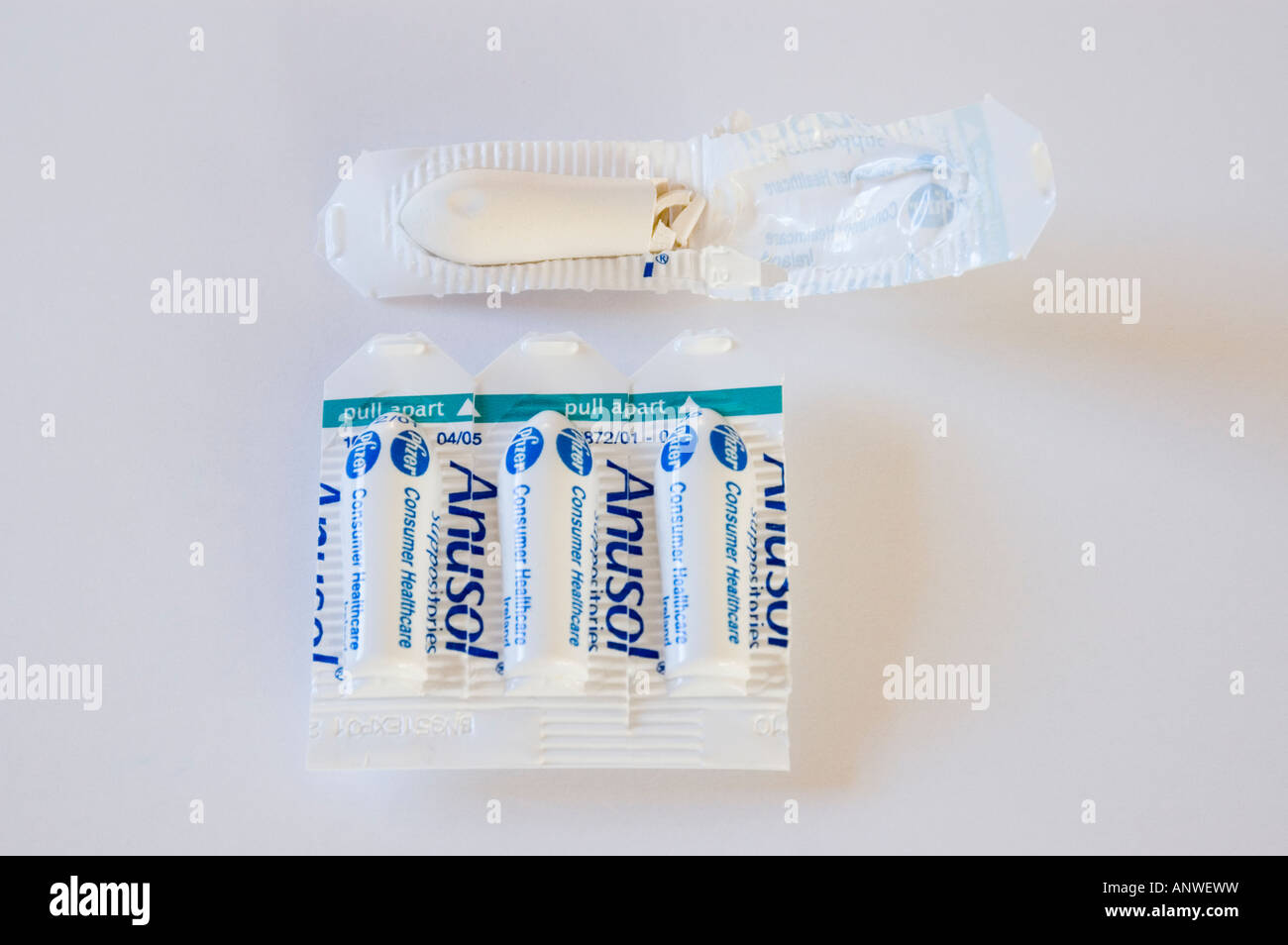 Anusol Suppositories (Haemorrhoids Piles Treatment Stock Photo - Alamy