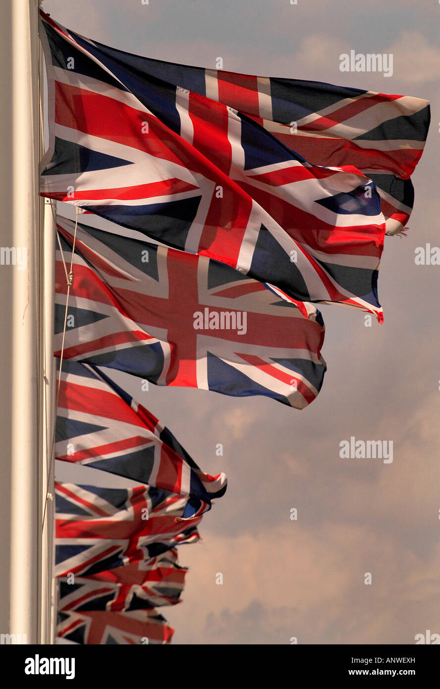 The Union flag or Union Jack flying over southern England Picture by ...