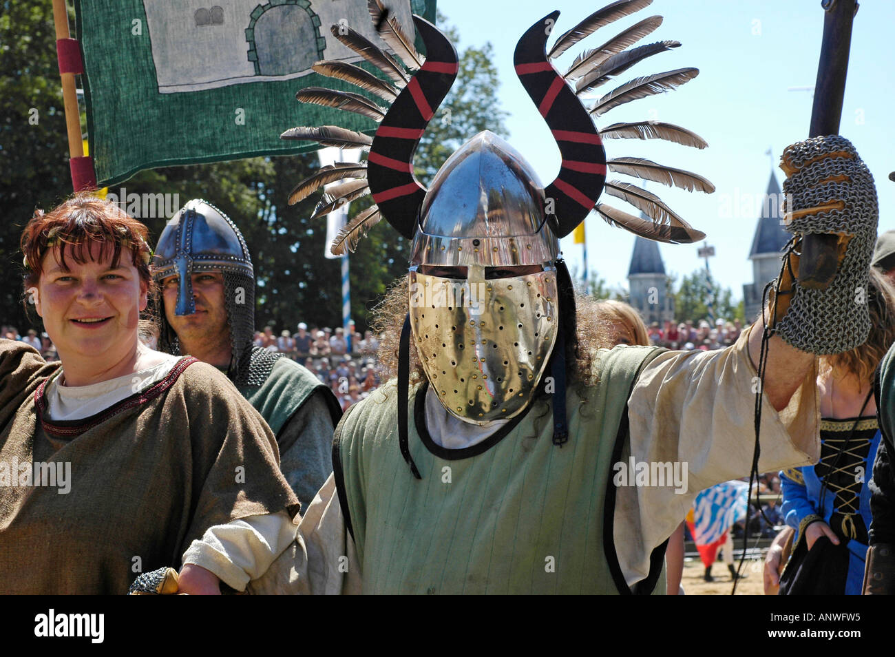 Knights in mediaeval medieval costumes, knight festival Kaltenberger ...