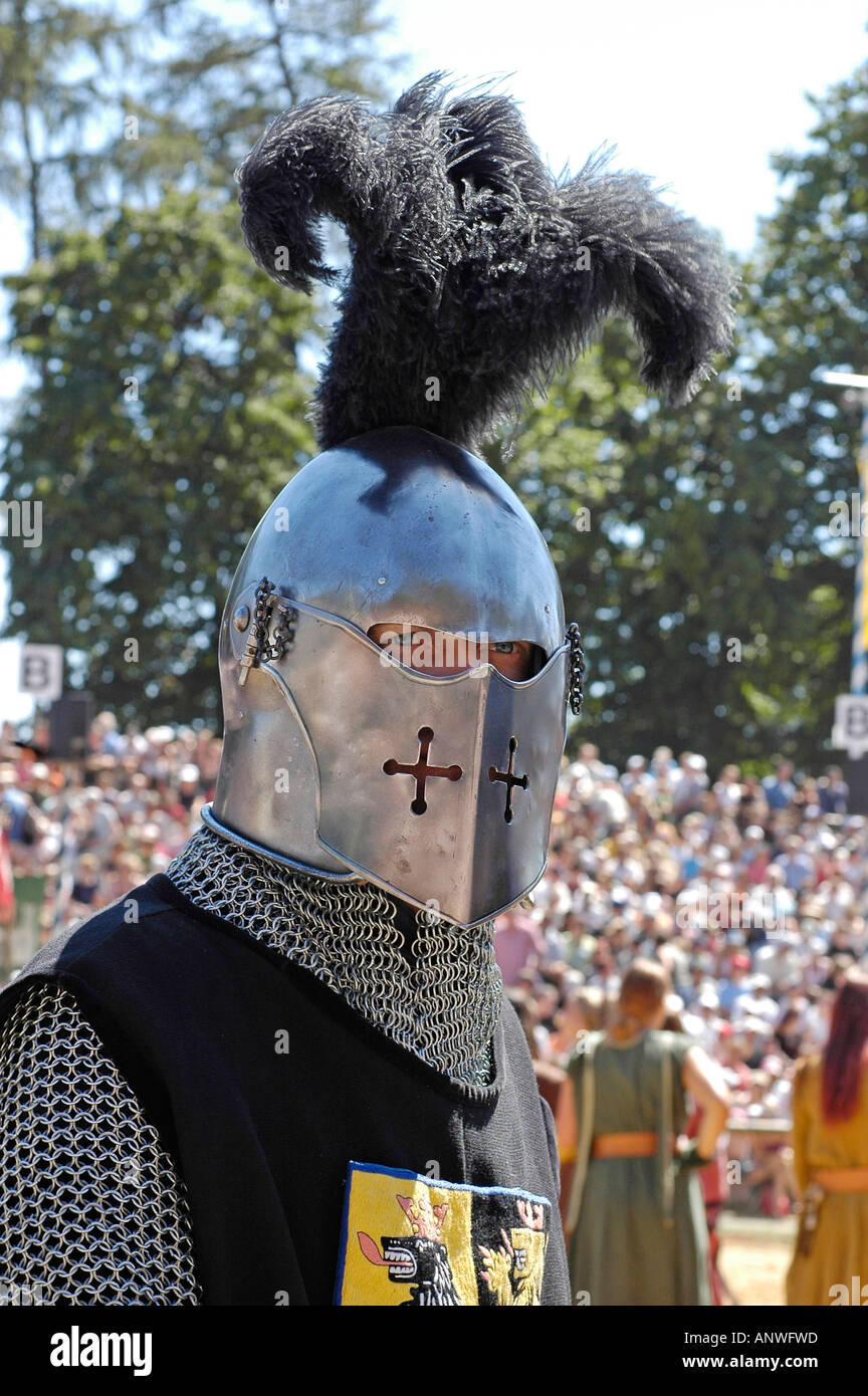Knight in mediaeval medieval costume, knight festival Kaltenberger ...