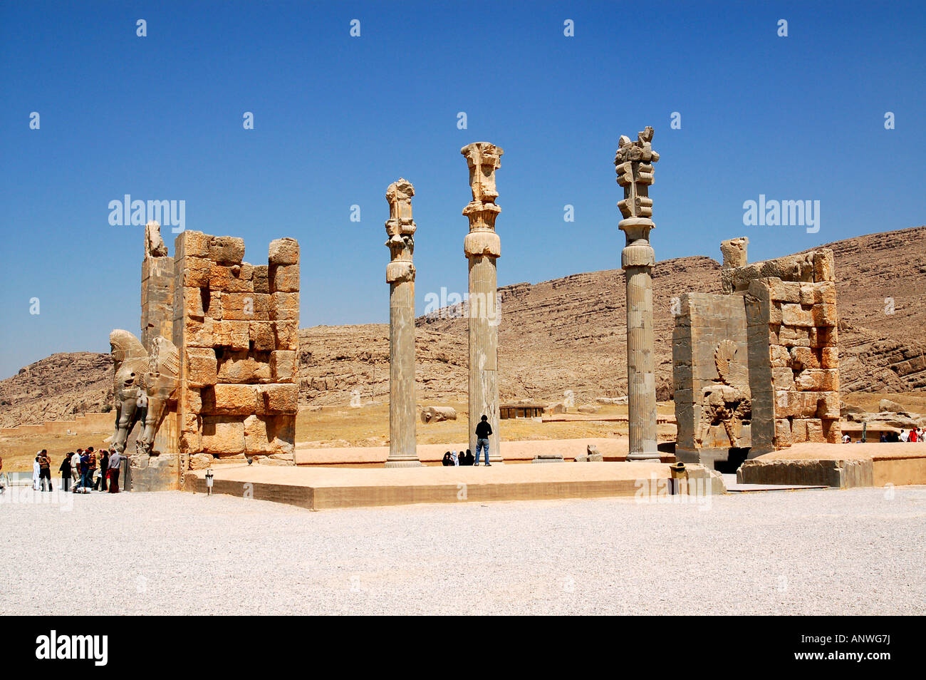 Xerxes' Gateway, also known as the Gate of all Nations, at Persepolis ...
