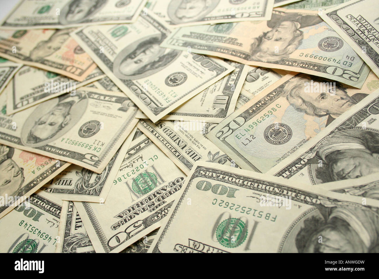 Money background Mixed dollars in Cash Stock Photo - Alamy