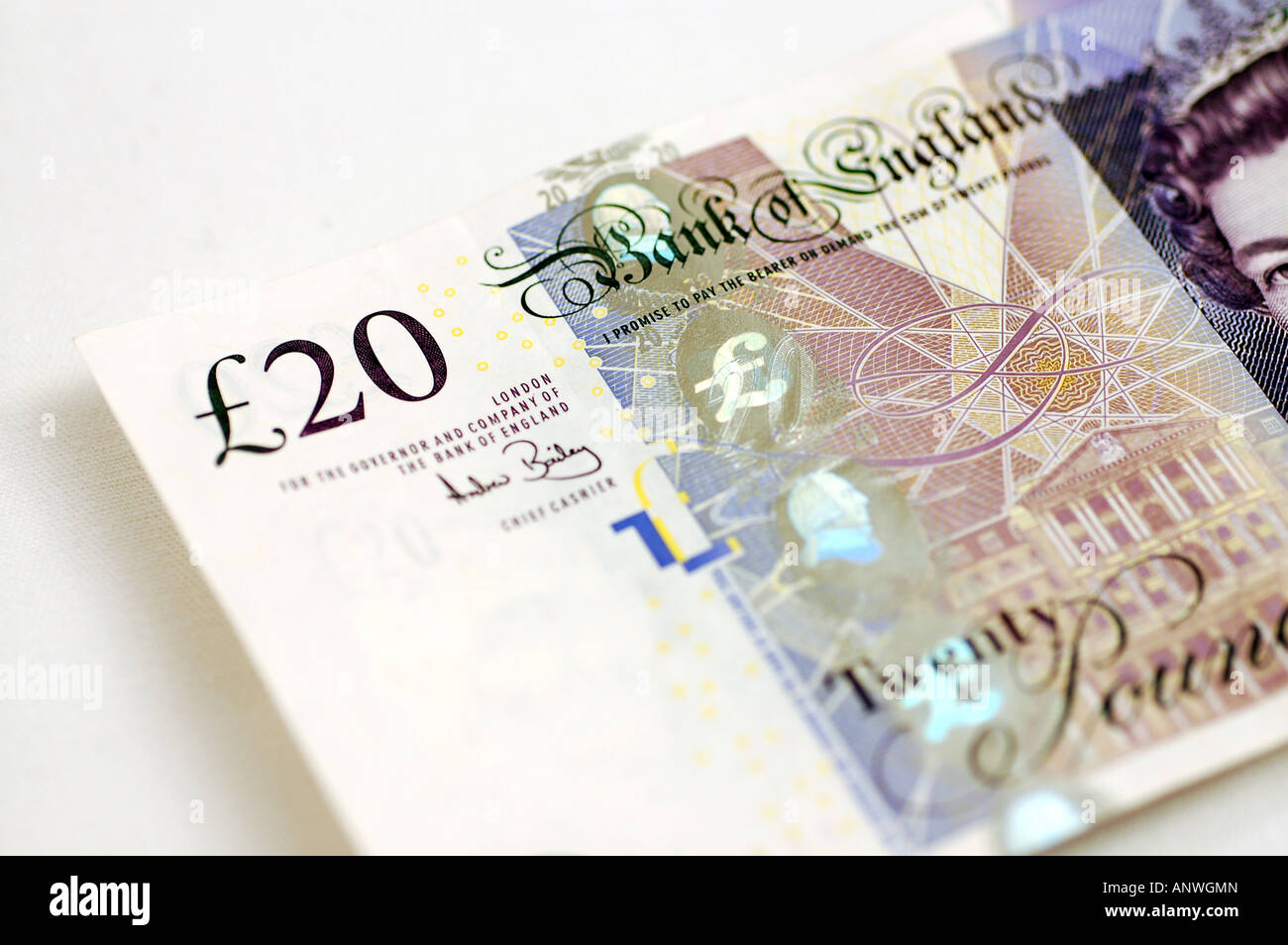 Latest British £20 note Stock Photo - Alamy