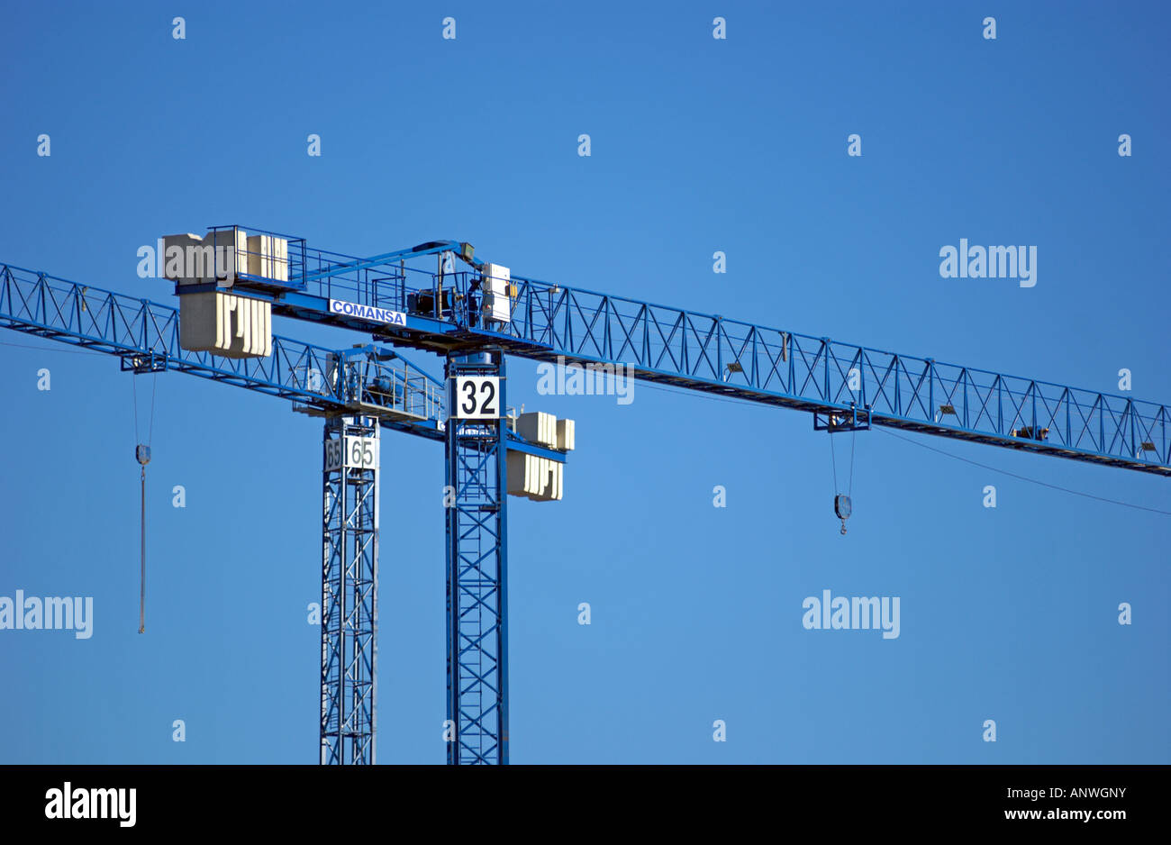 Tower Cranes used in the increasing construction industry in the Murcia ...