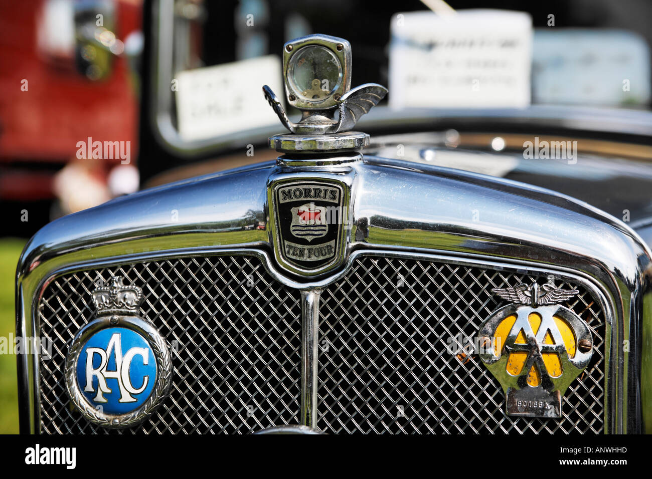 Morris Ten Four at vintage show, Cheshire, England Stock Photo - Alamy