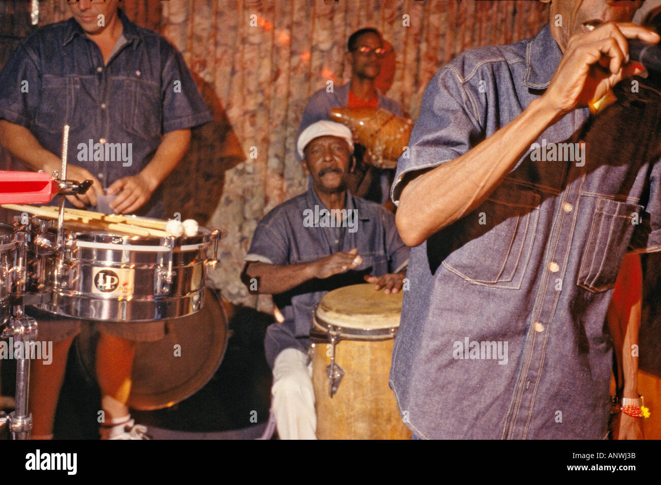 Rumba band Yoruba Andabo performing at a nightclub in Havana Cuba ...