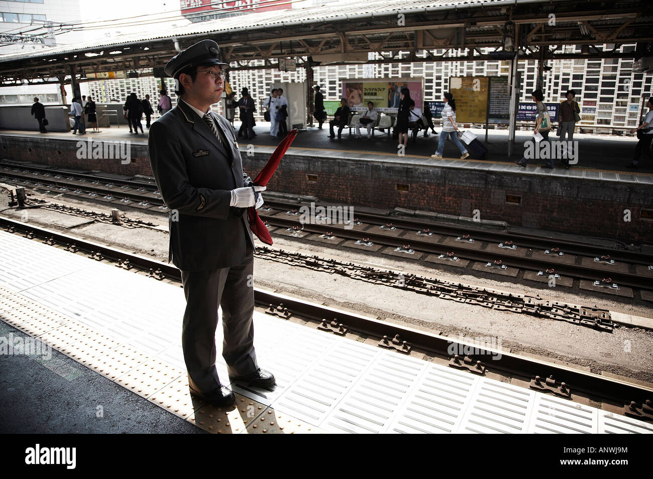 A Train conductor Stock Photo - Alamy
