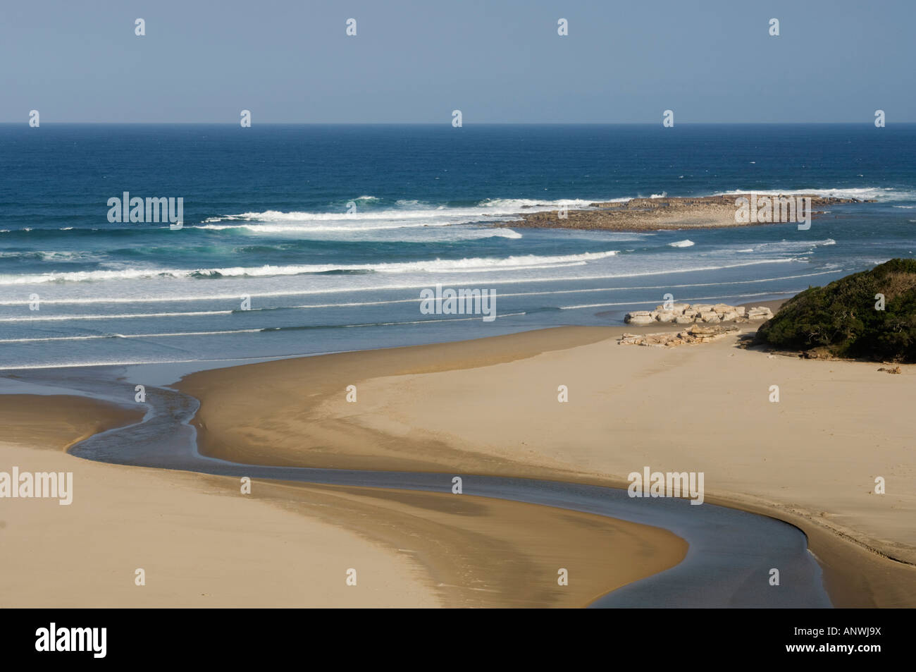 River mouth, Mkambati Nature Reserve, Pondoland, Wild Coast, Eastern ...