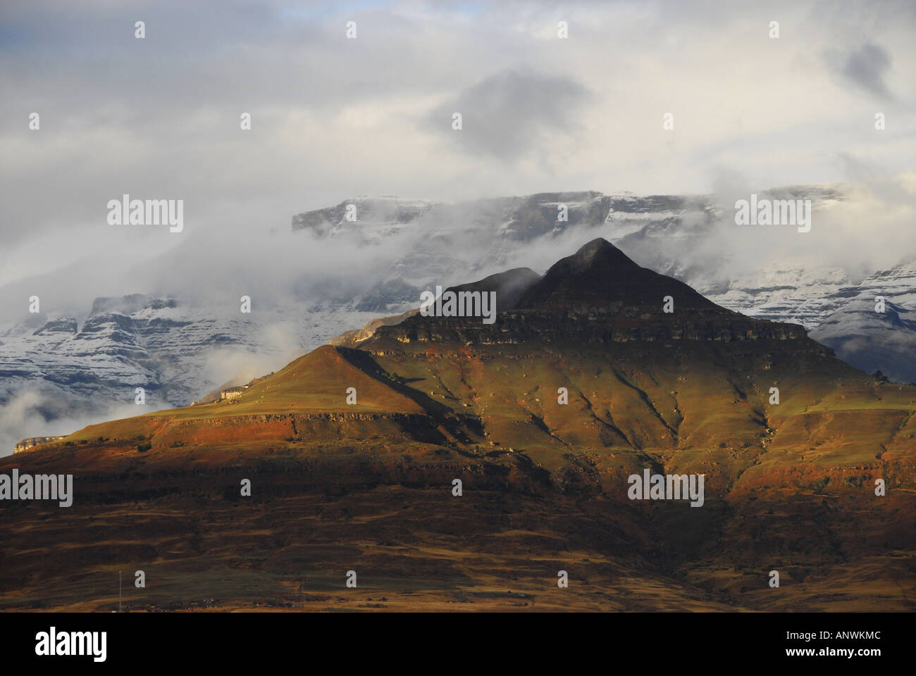 Landscape in the Natal Dragon Mountains at Mont-Aux-Sources, South ...