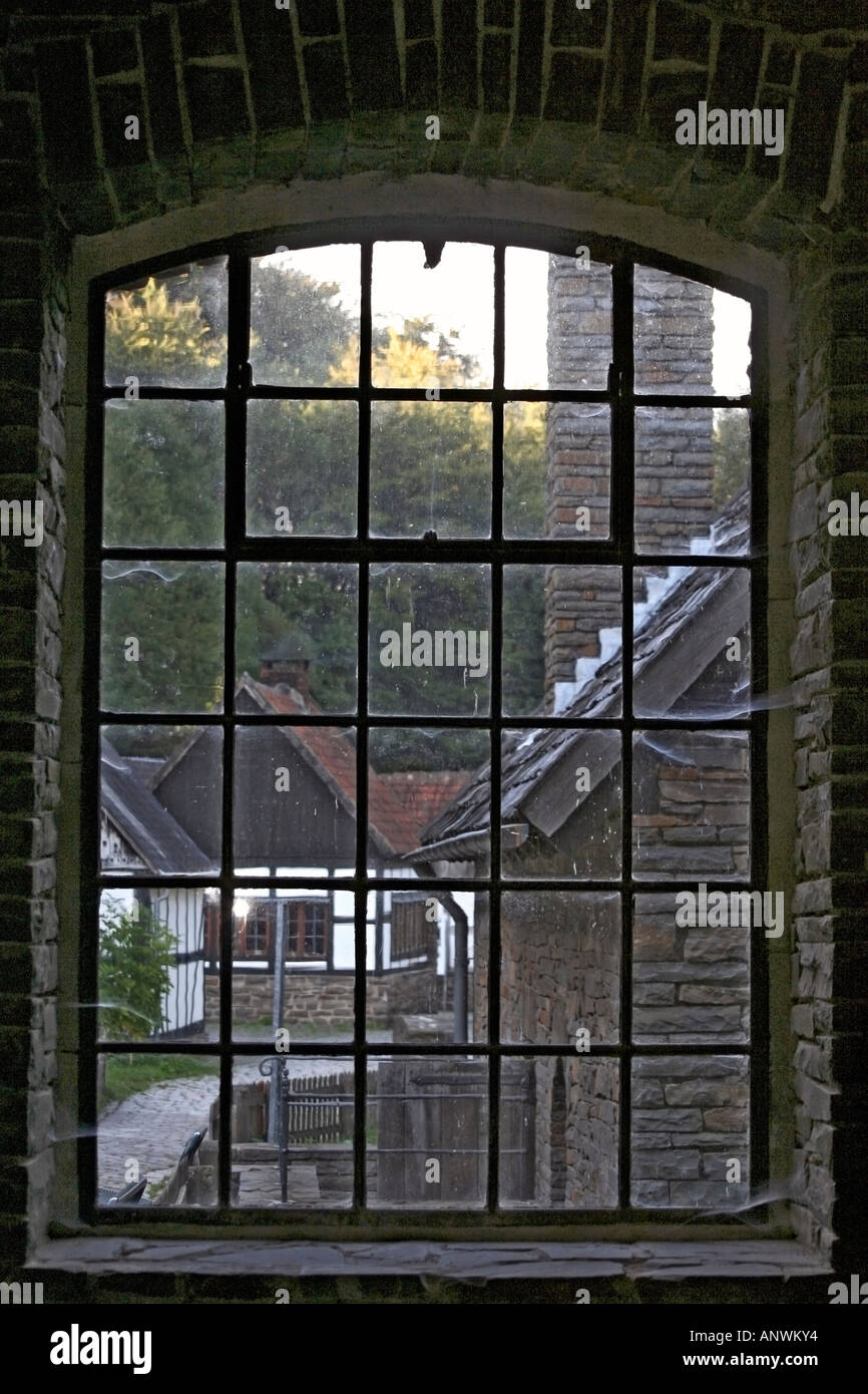 View through an old window Stock Photo - Alamy