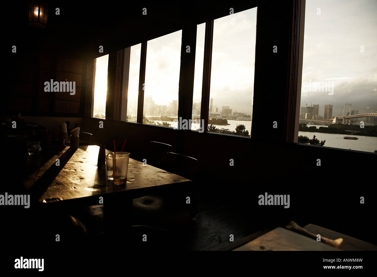 Window view of Tokyo harbour Stock Photo - Alamy