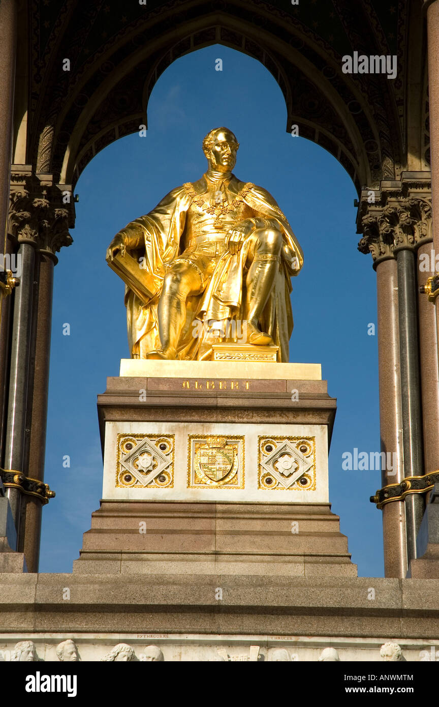 Albert memorial Gold Statue london Stock Photo - Alamy