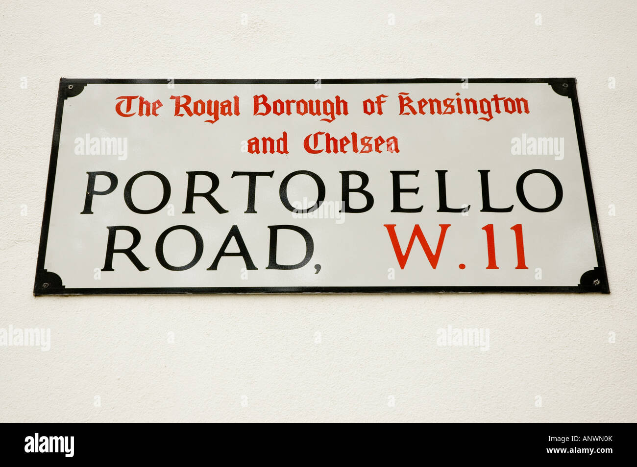 Portobello Road sign London Stock Photo - Alamy