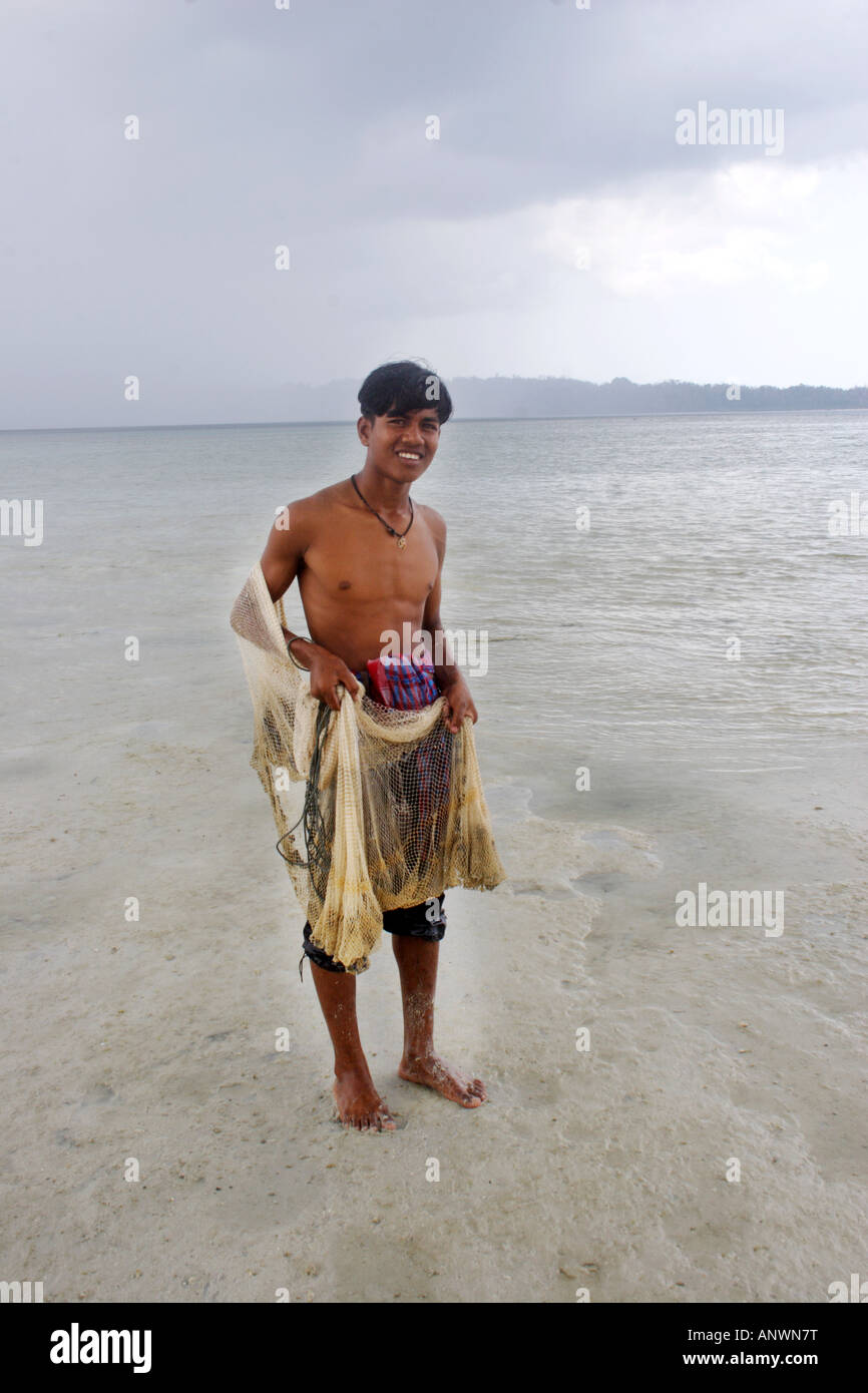 a fisherman out in the andaman islands Stock Photo - Alamy