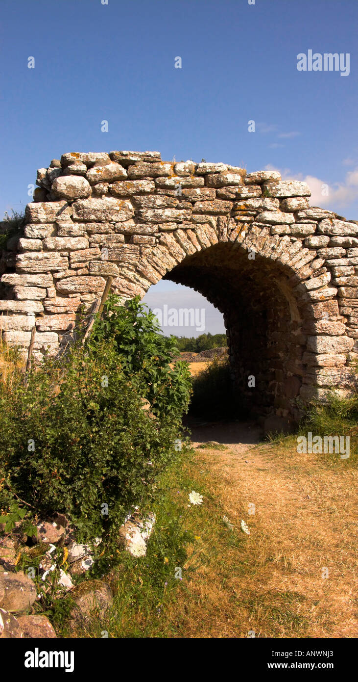 Ismanstorp borg, gate to Celtic castle, Oland, Sweden Stock Photo - Alamy