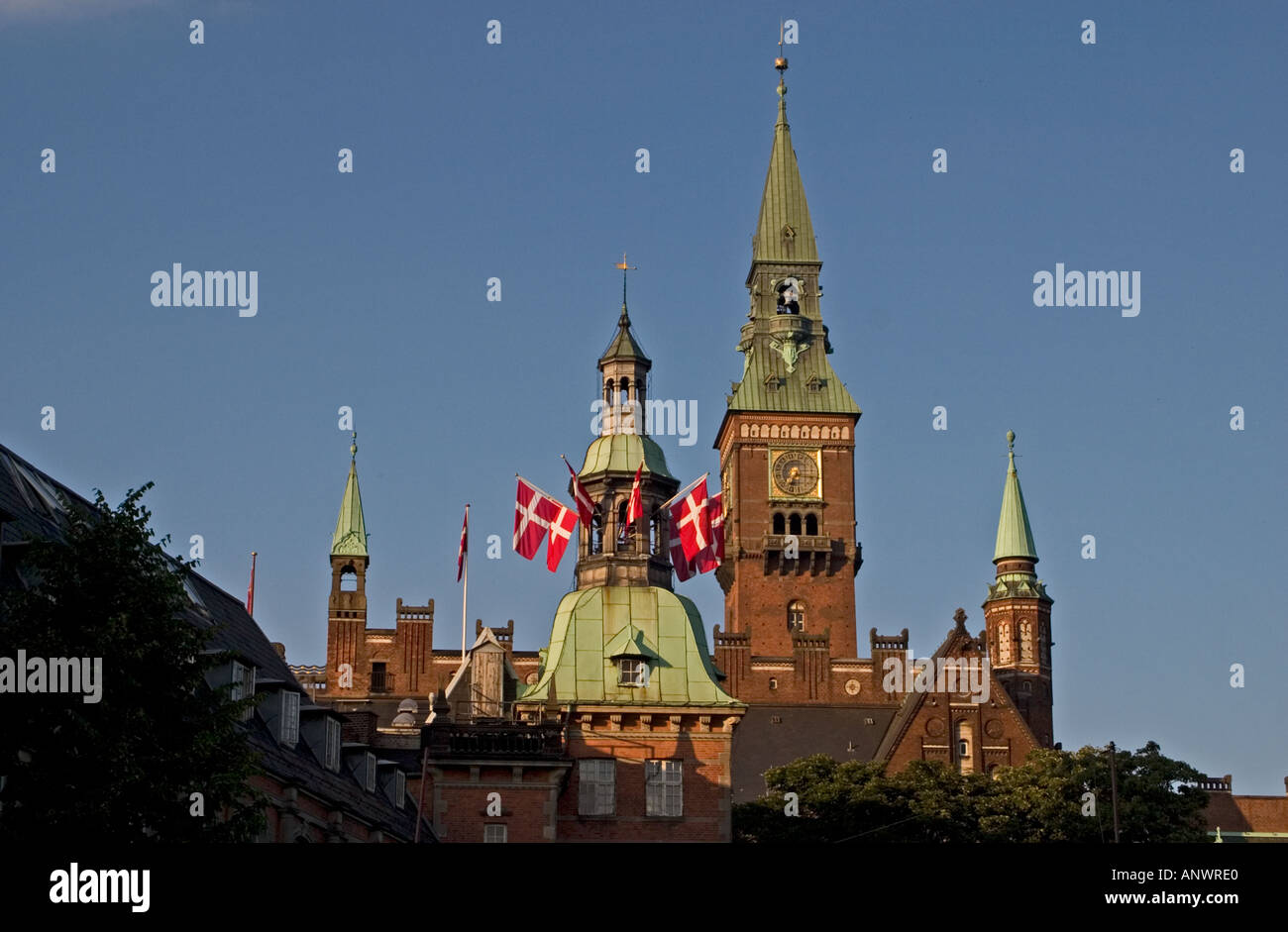 Copenhagen Radhus Clock High Resolution Stock Photography and Images ...