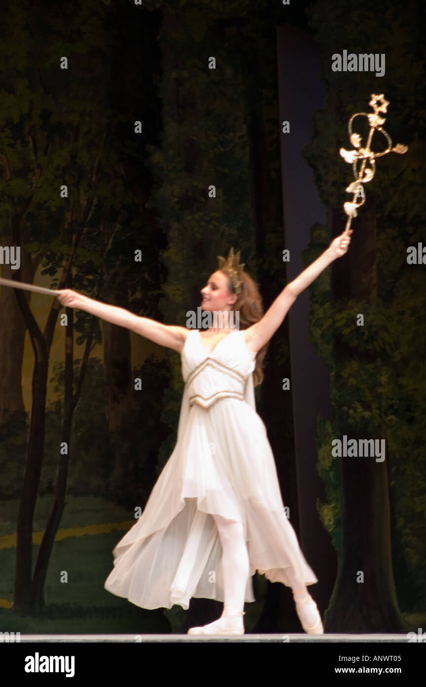 Ballerina in white dress at at Pantomime Theater performance, Tivoli ...