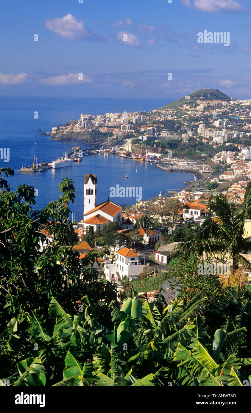 Funchal Harbour Madeira, cruising destination with cruise ship moored ...