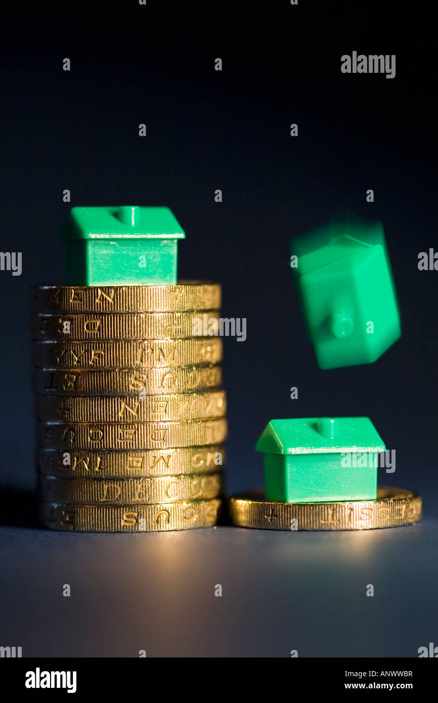 House prices falling in the UK Stock Photo - Alamy