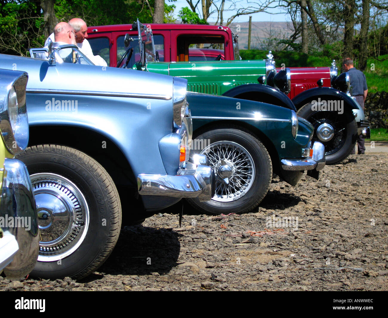 Display of vintage cars Stock Photo - Alamy