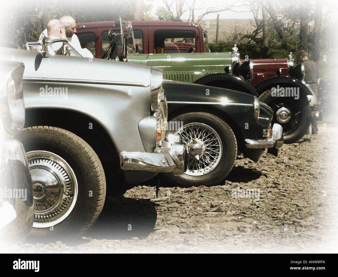 Display of vintage cars Stock Photo - Alamy