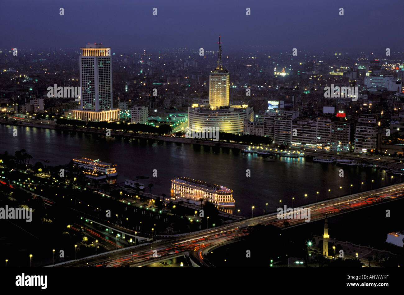 6th october bridge at night hi-res stock photography and images - Alamy