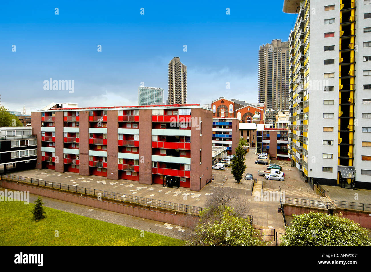 basterfields house showing golden lane estate barbican london englang ...