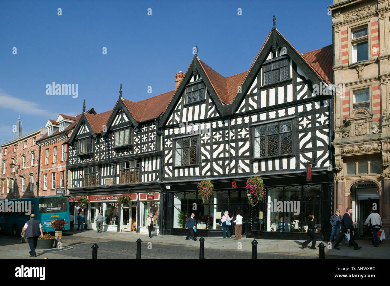 Tudor buildings High Street Shrewsbury Shropshire England UK Stock ...