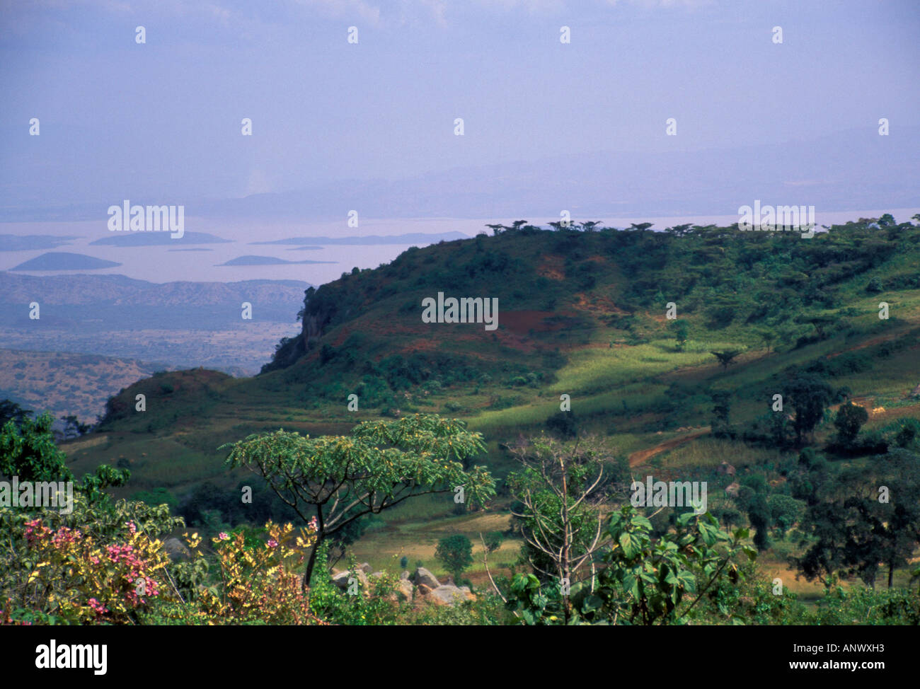The Ethiopian countryside, as seen fom the village of the Dorze tribe ...