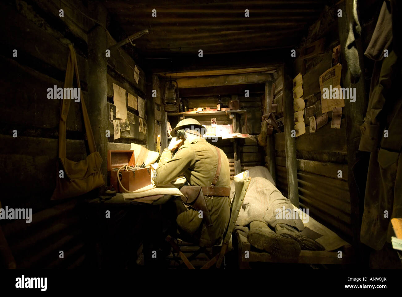 trench experience Imperial War Museum London Stock Photo: 15610554 - Alamy