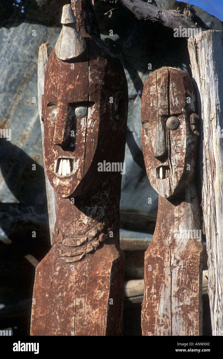 Africa, Ethiopia, Omo river region, Waka statue honors fallen heroes in ...
