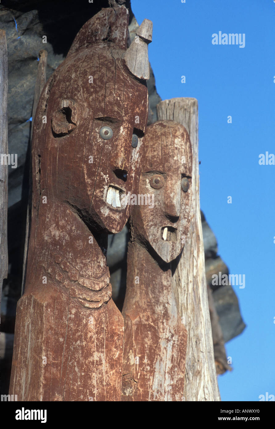 Africa, Ethiopia, Omo river region, Waka statue honors fallen heroes in ...