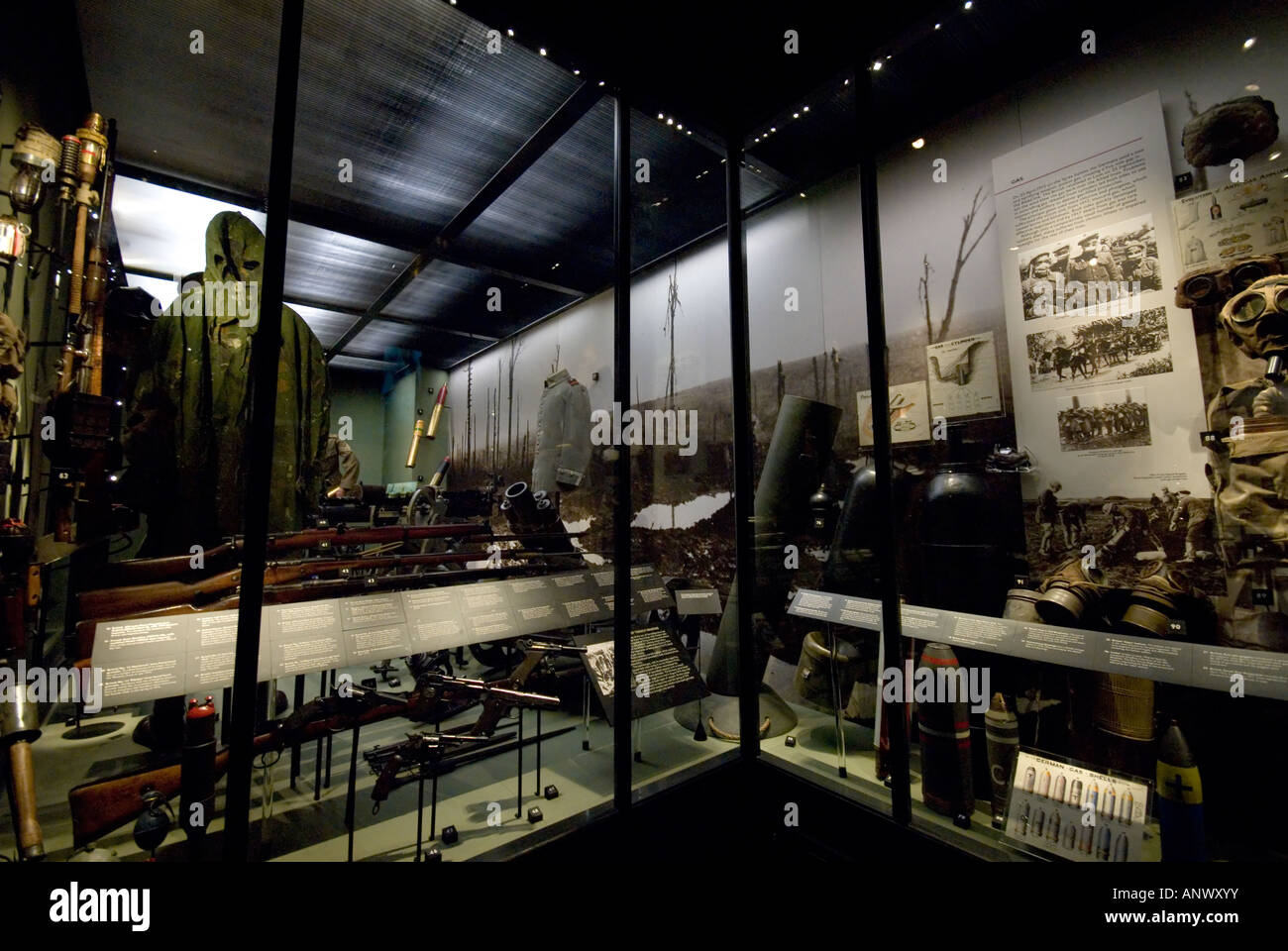 war equipment in the imperial war museum london Stock Photo - Alamy